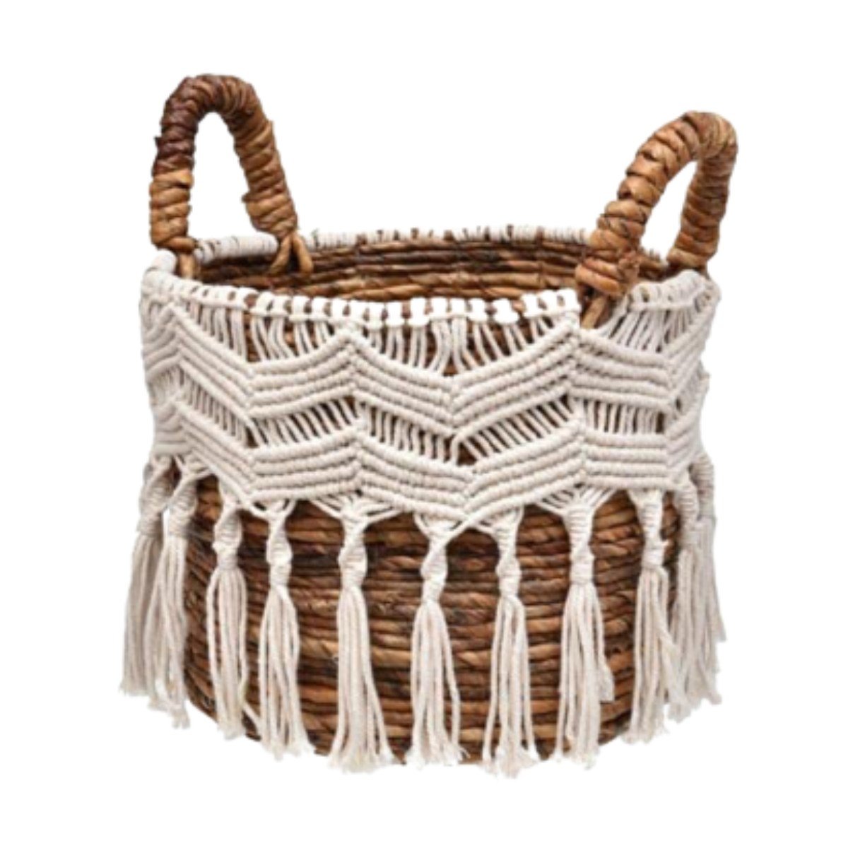 Cesto Macramê Grande Thaythay Decoracao | MadeiraMadeira