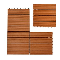 Deck Modular Woopo 30x30 em WPC Cor: Teca | MadeiraMadeira