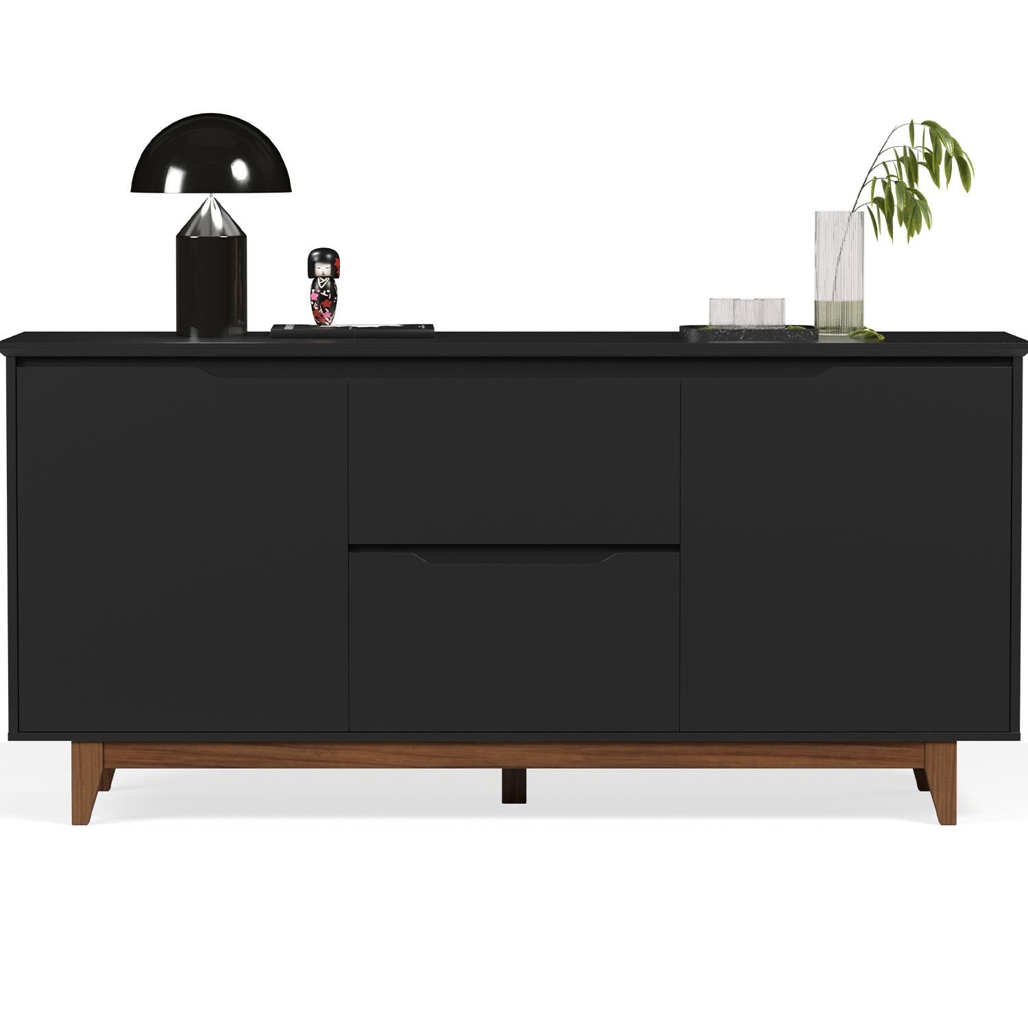 Buffet 2 Portas Flow Preto | MadeiraMadeira