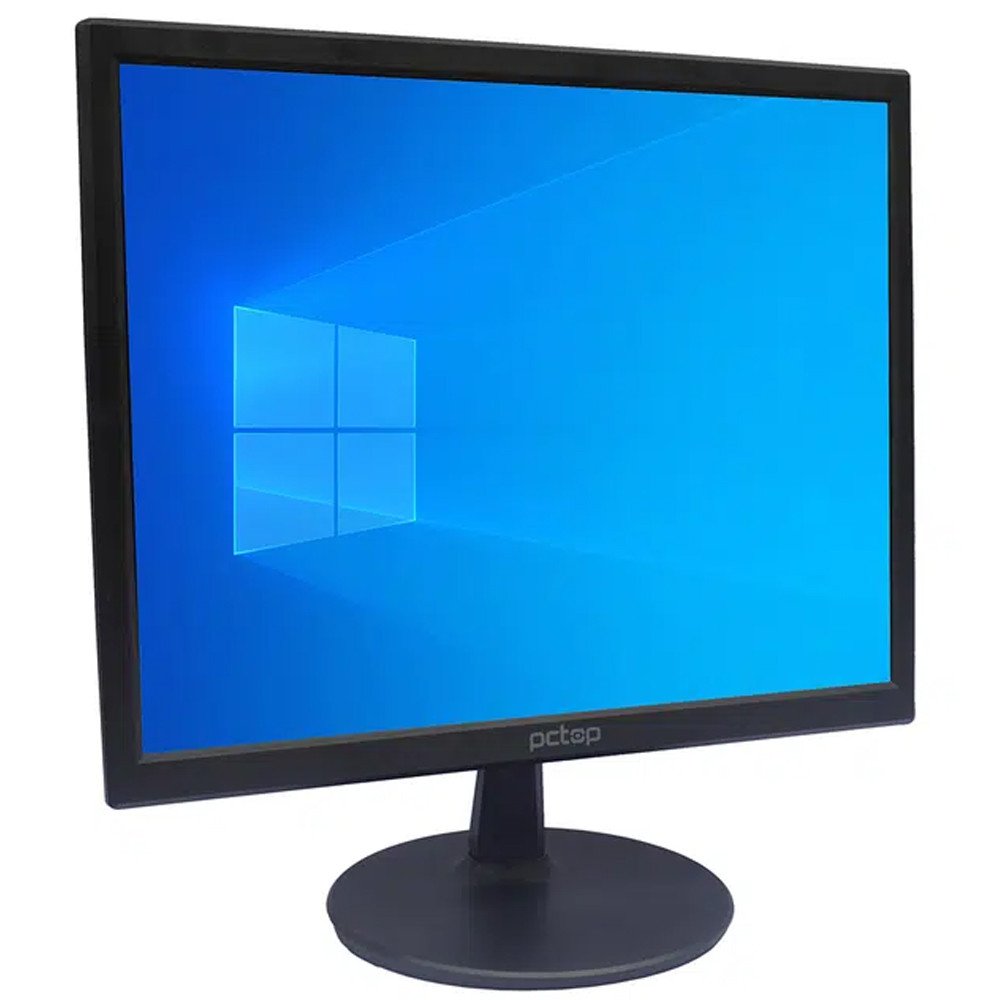 Monitor PCTop LED 19 Polegadas HD 60Hz HDMI VGA Inclinação Ajustável ...