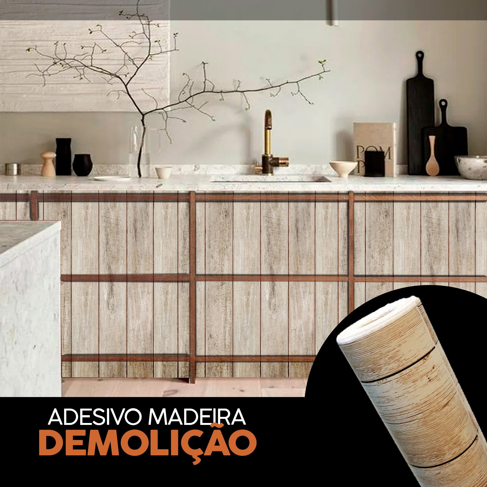 Papel Adesivo Contact Leotack Madeira Demolição com 5 Metros ...