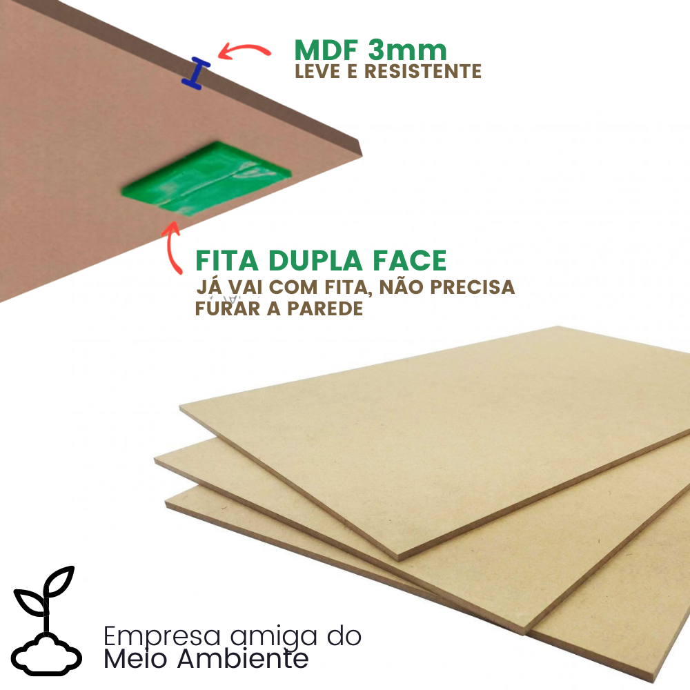 Quadro Decorativo MDF 3mm 20x28,5 cm - Retrô - 23 | MadeiraMadeira