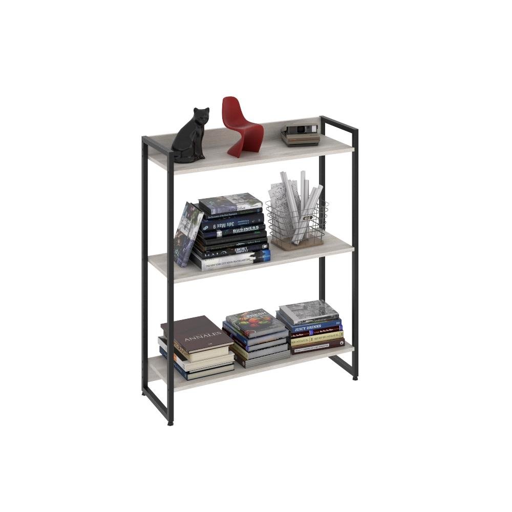 Kit 2 Estantes Multiuso Escritório Industrial 3 Prateleiras Areta ...
