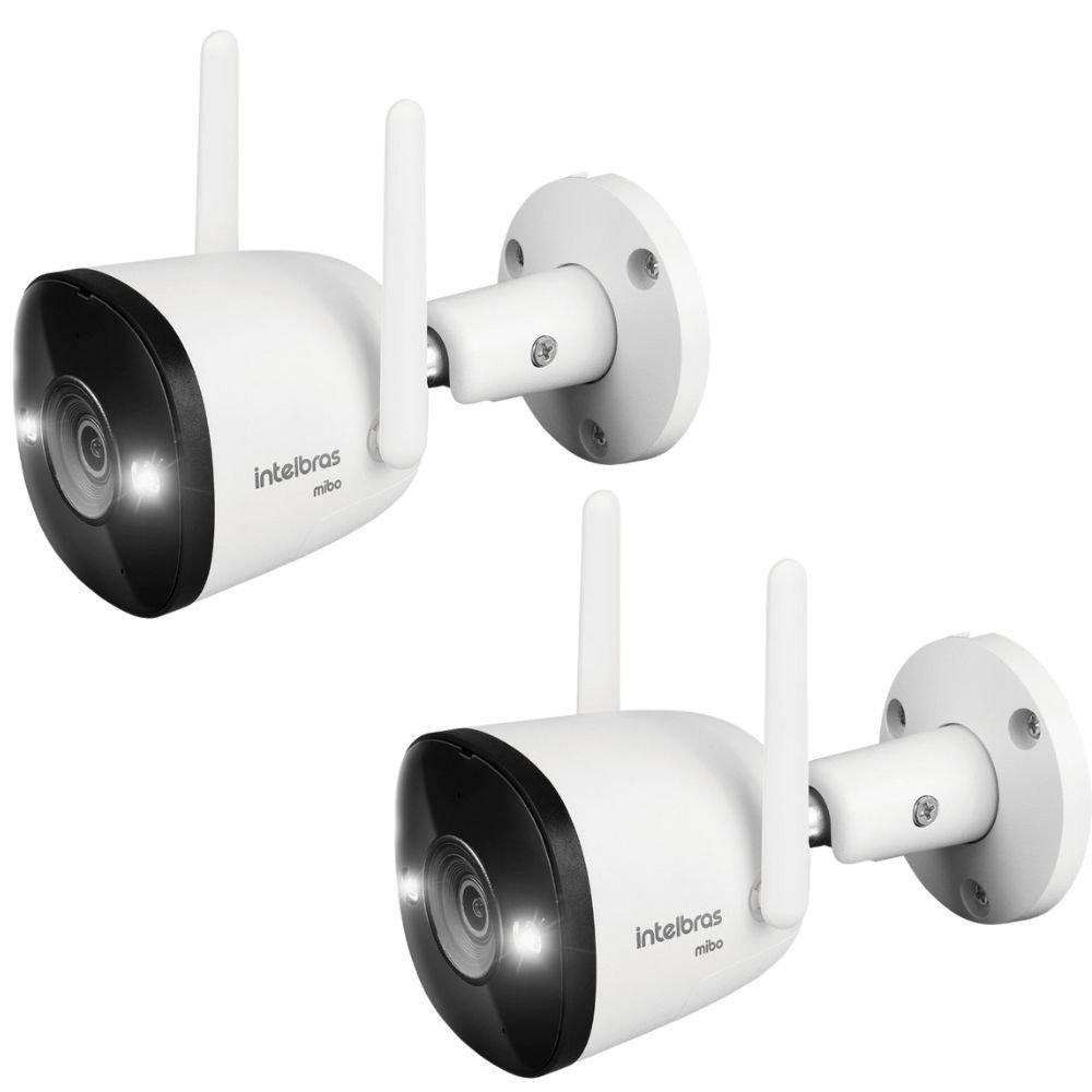 2 Câmeras Wi-fi IM5+ Full Color Intelbras Colorido Noite LED ...