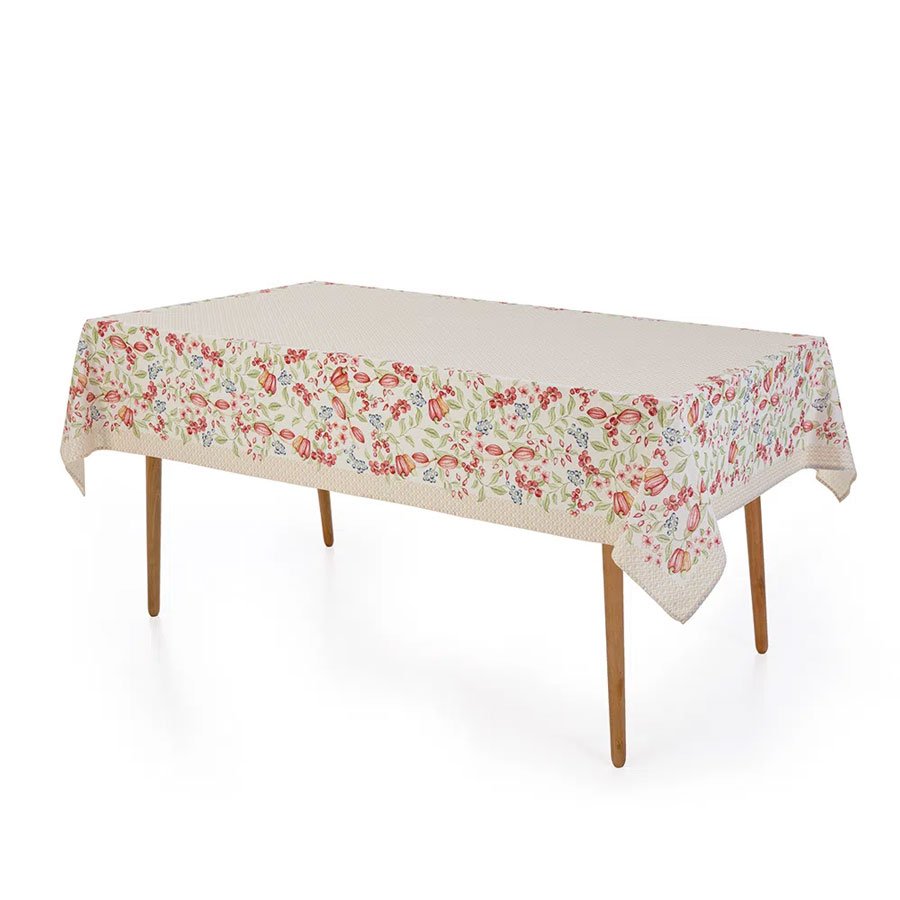 Toalha de Mesa Retangular Estampada 1,40m x 2,50m - 8 lugares Karsten ...