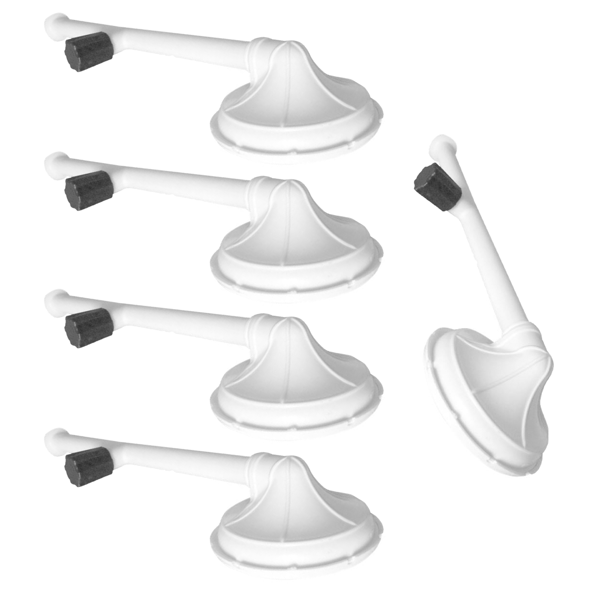 Kit C/ 5 Chuveiro Ducha Plástico 4" C Registro Branco Akato ...