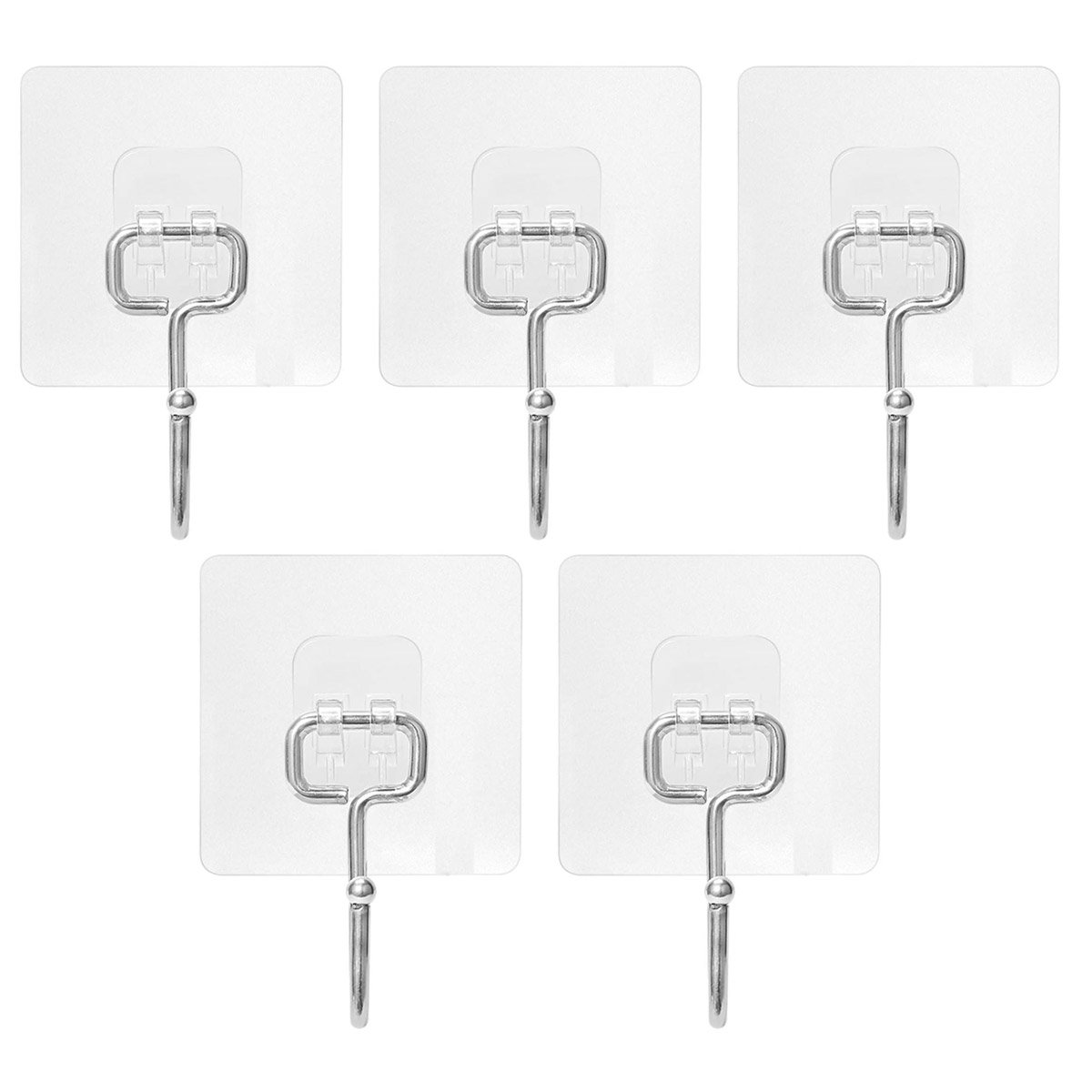 Gancho Adesivo Parede Kit 5 Unidades Resistente Alta Aderencia ...