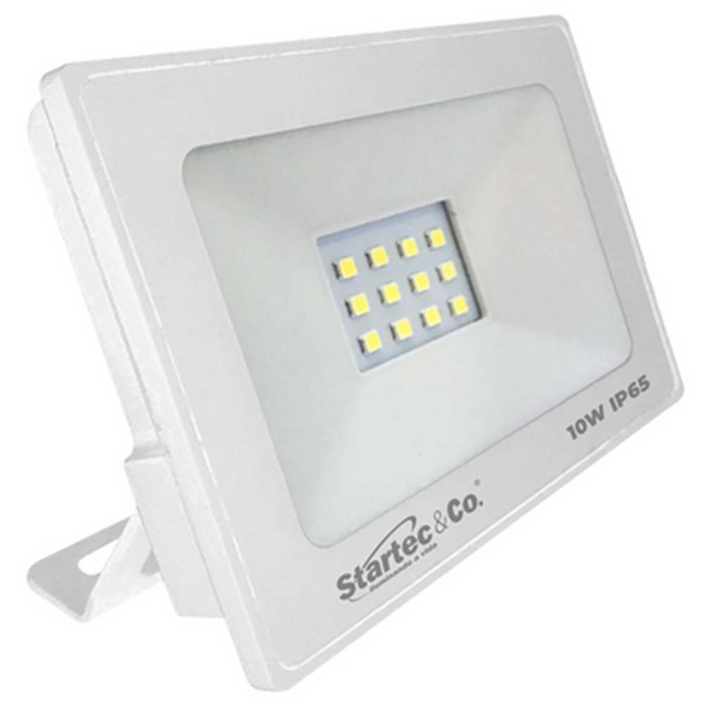 Refletor Holofote Led 10W Bivolt Blindado Resistente à água IP65 Startec: Branco/Branca 6500K ...
