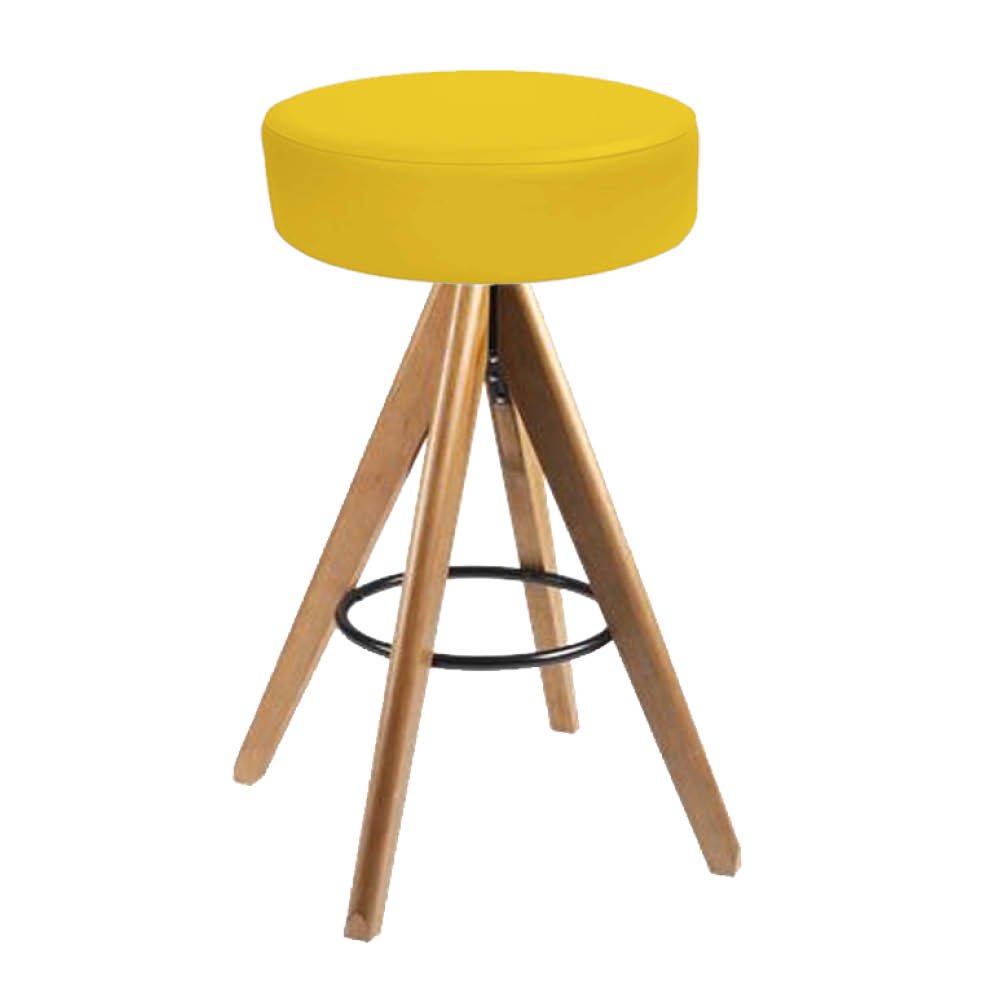 Kit 10 Banqueta Alta Redonda Giratória Delia Madeira Balcão Bistrô ...