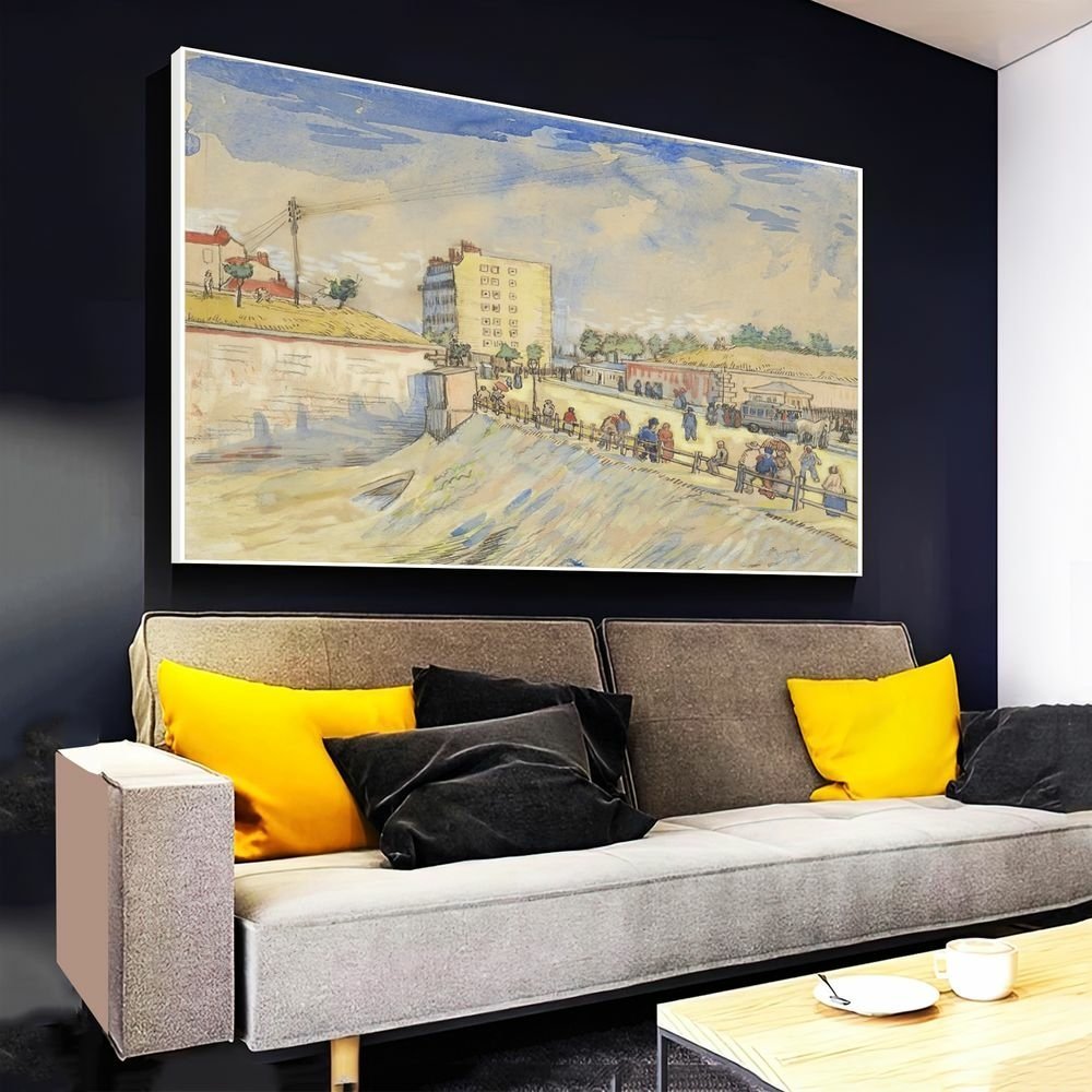 Quadro Decorativo Van Gogh Portao Nas Muralhas De Paris:60x40 cm/BORDA INFINITA | MadeiraMadeira