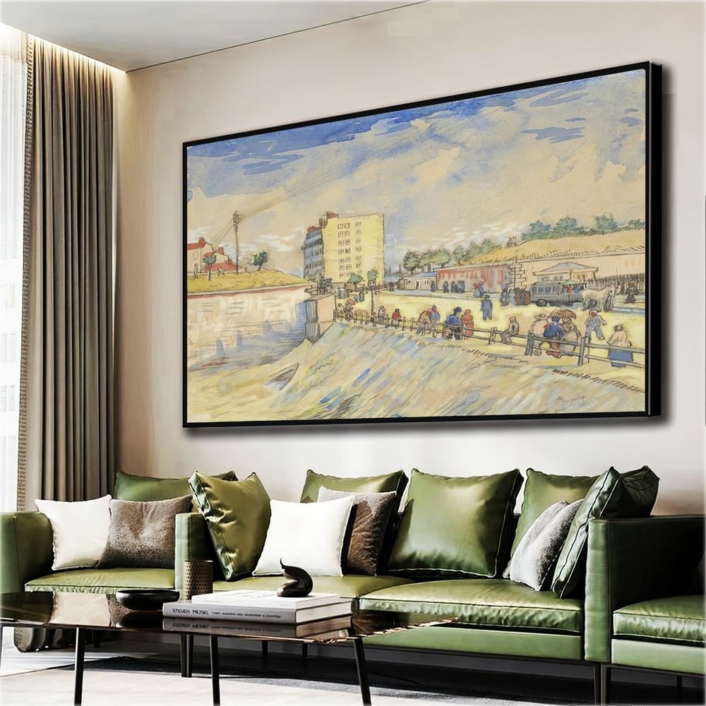 Quadro Decorativo Van Gogh Portao Nas Muralhas De Paris:60x40 cm/BORDA INFINITA | MadeiraMadeira