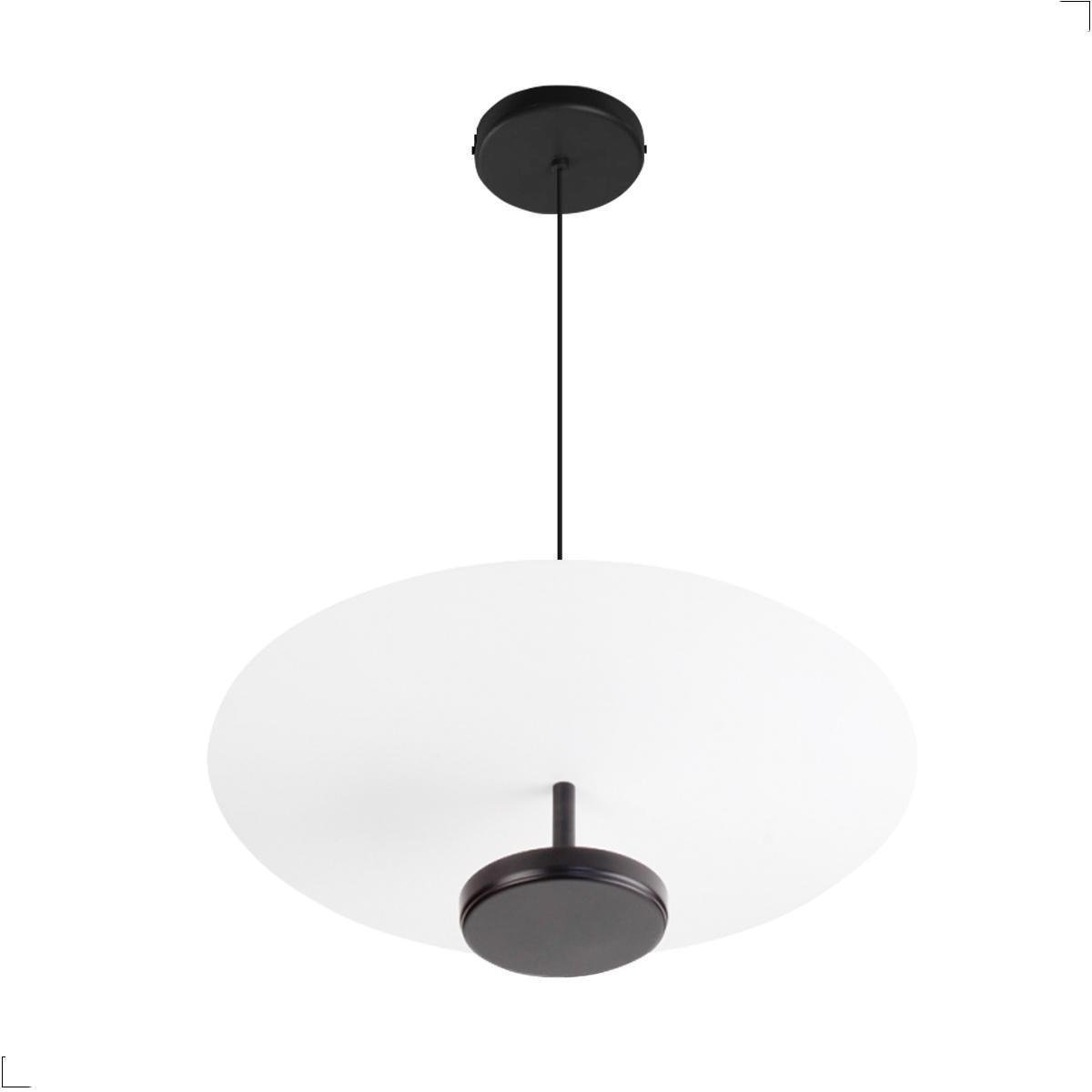 Pendente Slice Moderno Led 3000k Luz Indireta Lustre Redondo ...