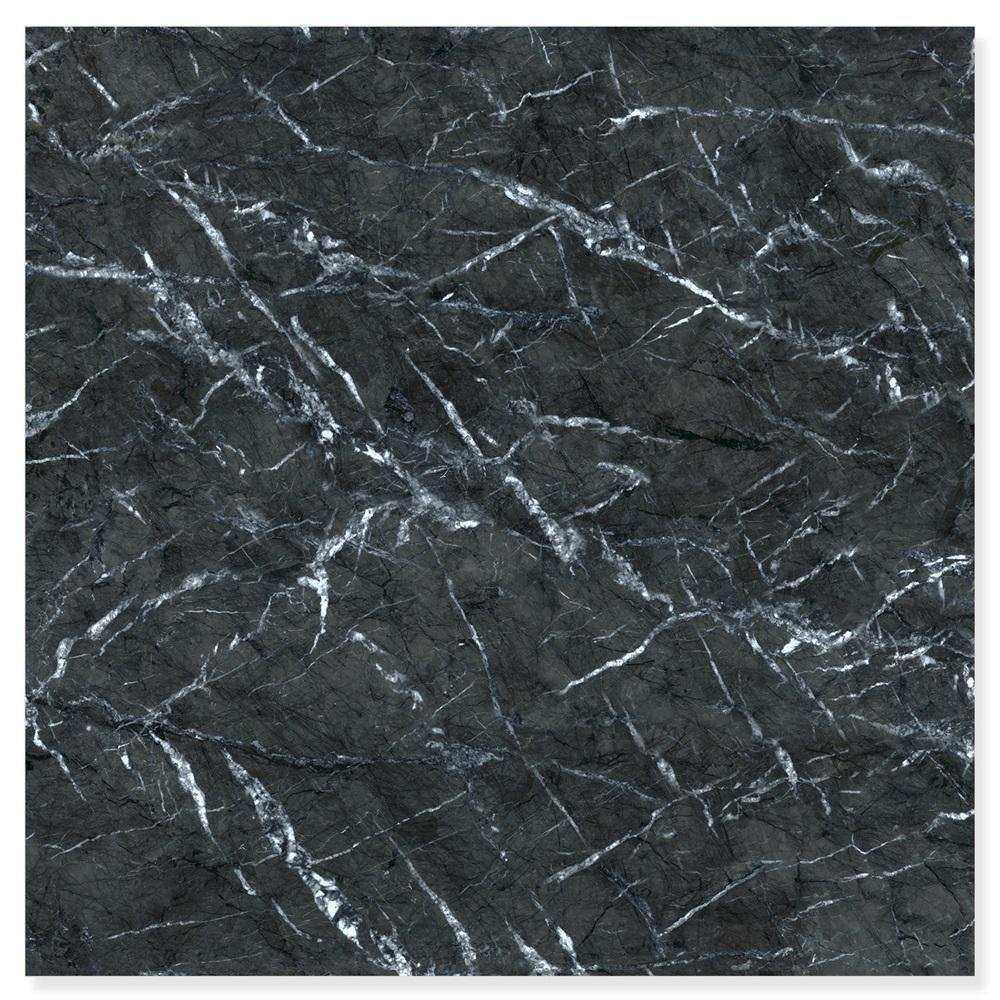 Piso Cerâmico Polido Borda Reta Montila Preto 74X74Cm | MadeiraMadeira