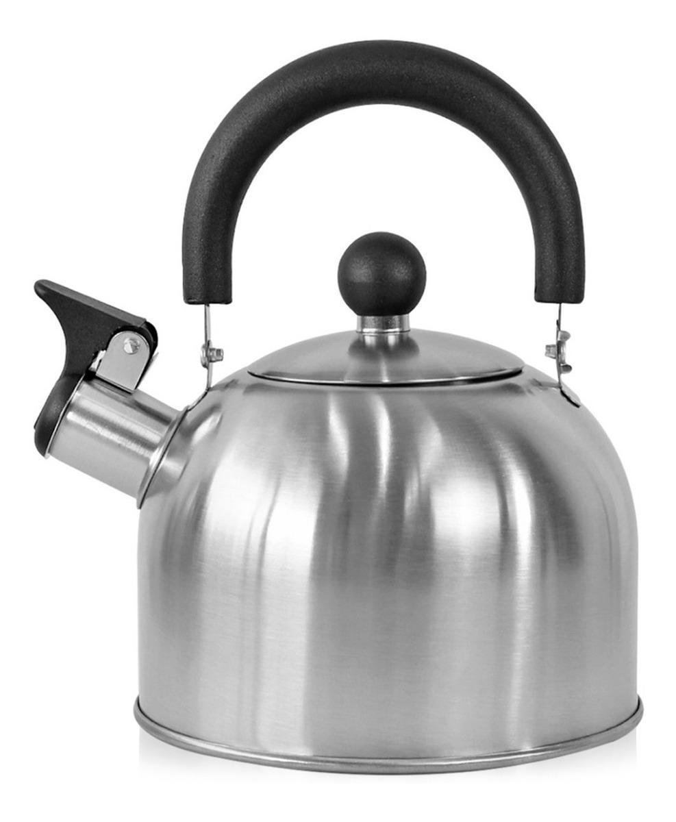 Chaleira Inox 2000Ml Com Apito Decoração Cozinha Água | MadeiraMadeira