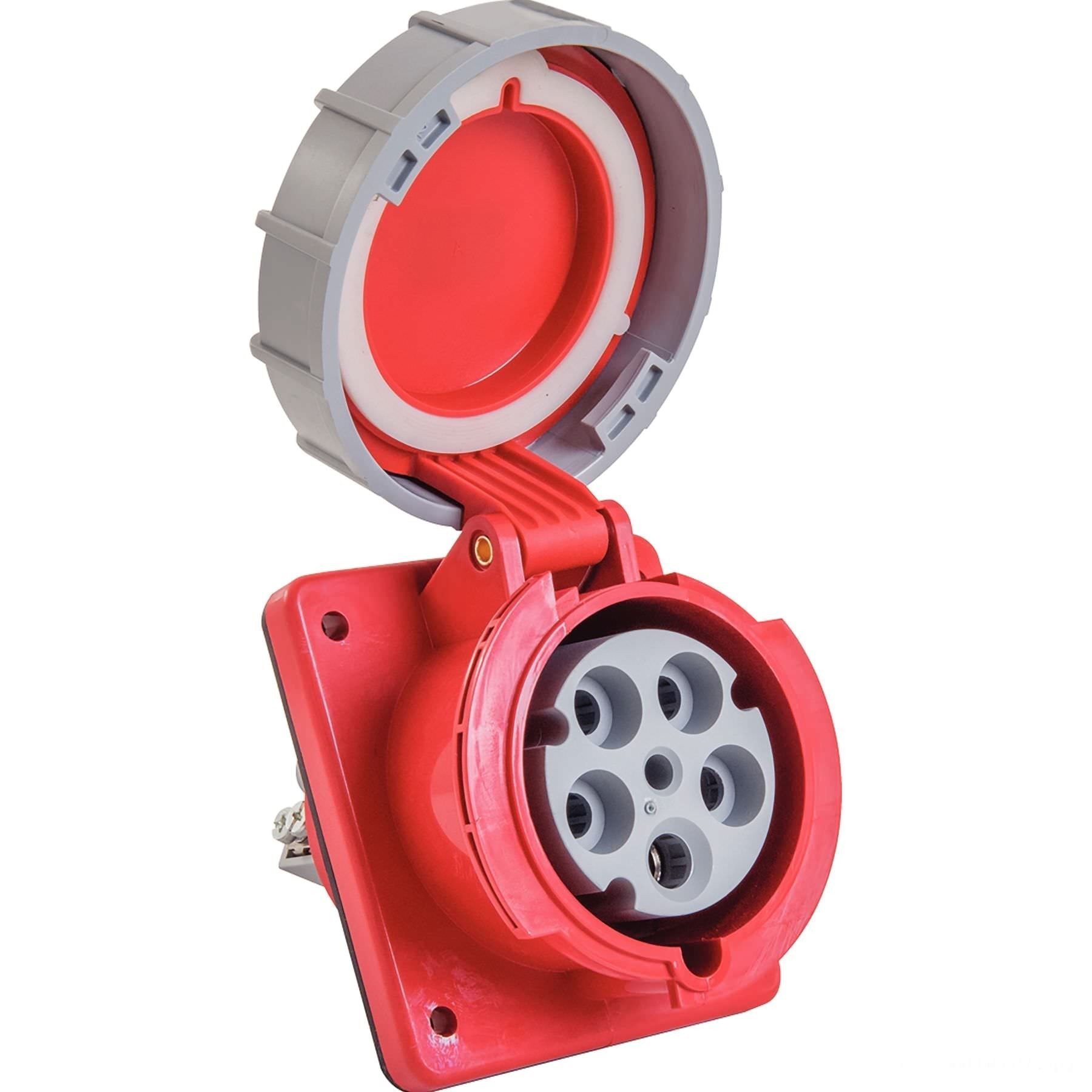 Tomada de Embutir Industrial 3P+N+T 63 A 380-415 Vca 6 H Tramontina ...