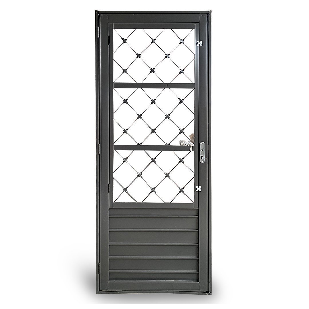 Porta de Aço para Cozinha Postigo Abertura Direita | MadeiraMadeira