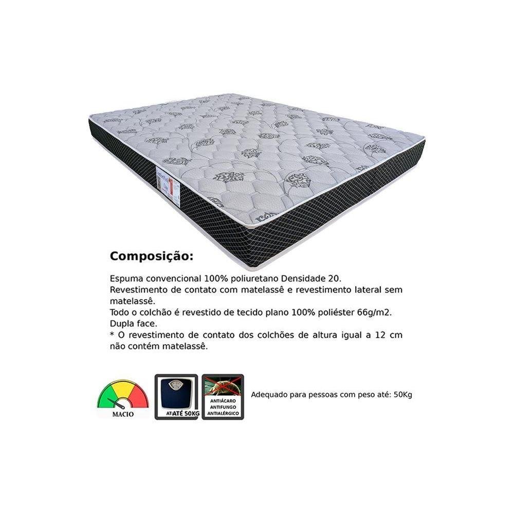 Colchão Casal Orthoflex Espuma D20 Comfortpedic Line (138x188x12 ...