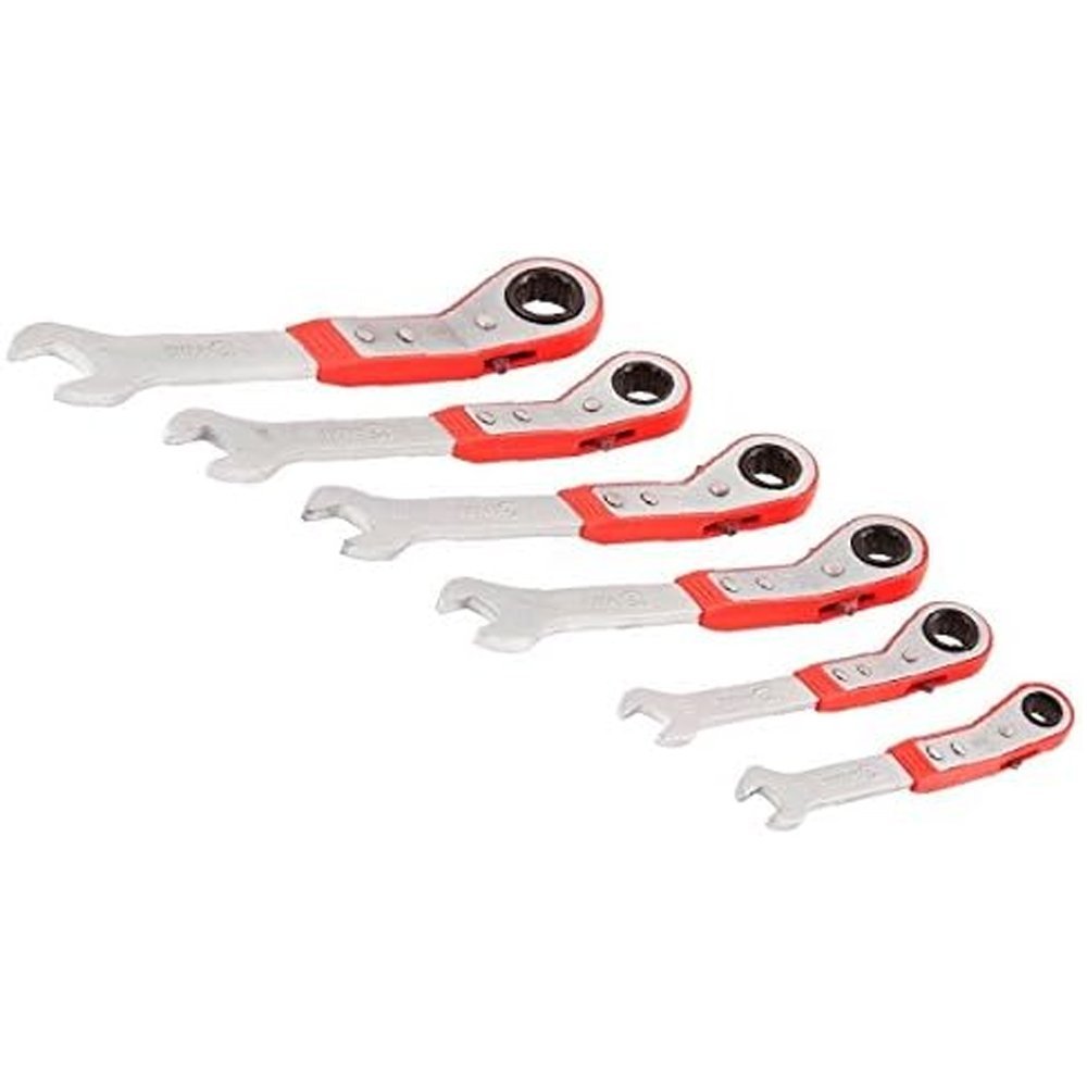 Jogo de Chaves Combinadas com Catraca, em Aço Carbono com 6 Peças ...