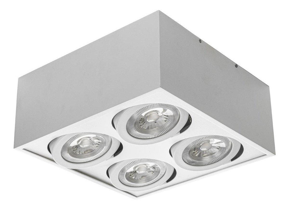 Plafon Sobrepor Quadrado BRANCO Box P/ 4x Par30 Orluce ST2760 ...