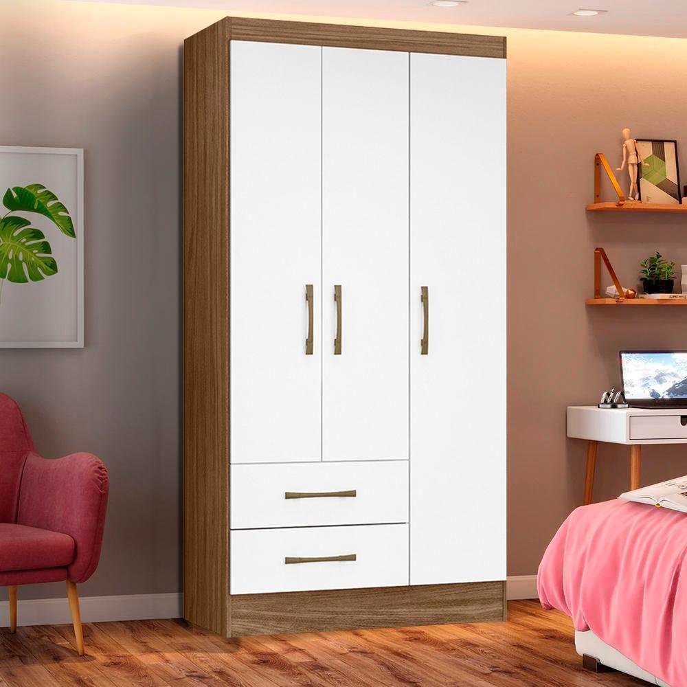 Guarda Roupa Solteiro Branco | MadeiraMadeira