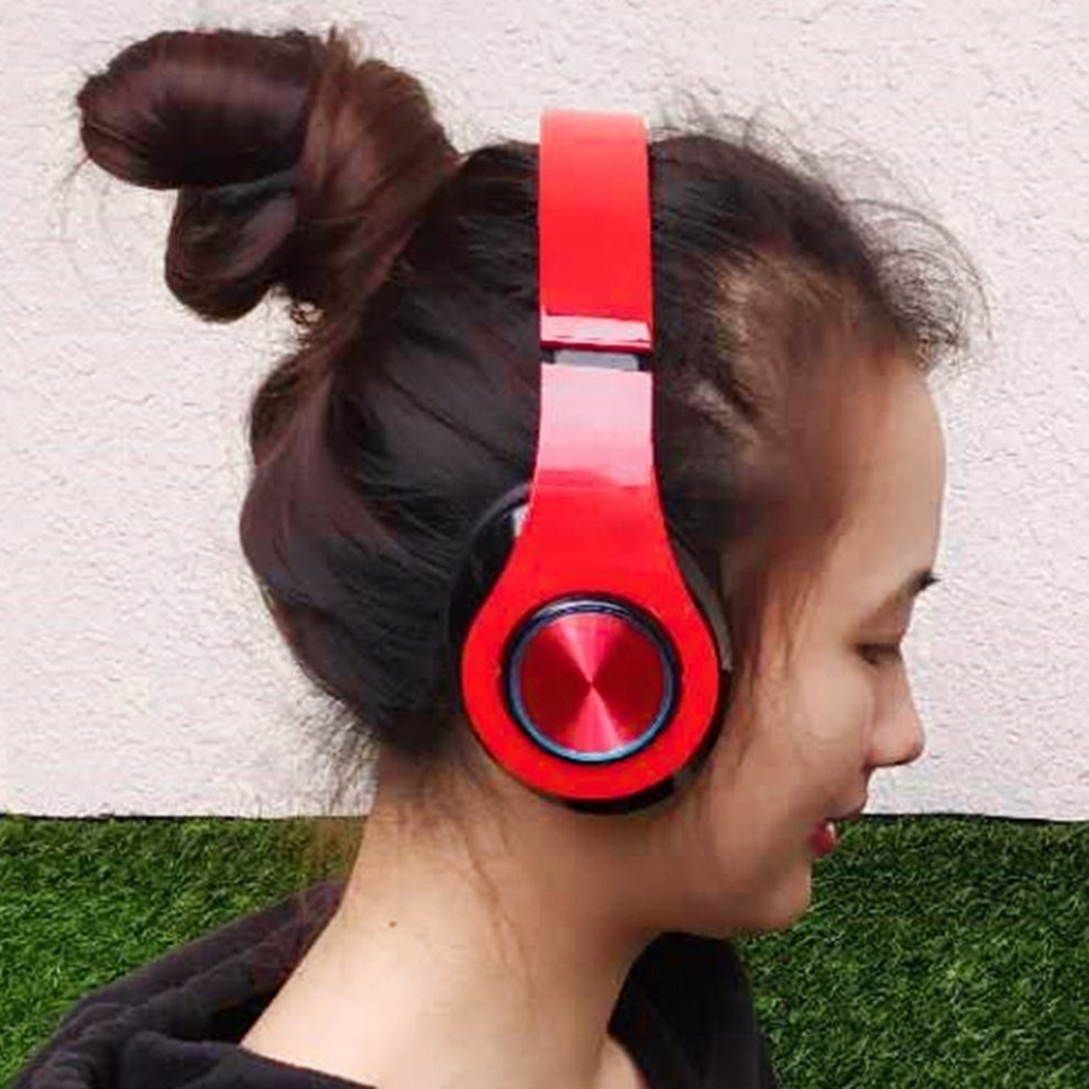 Fone De Ouvido Headset Sem Fio 5.0 Com Led Dobrável - Vermelho ...