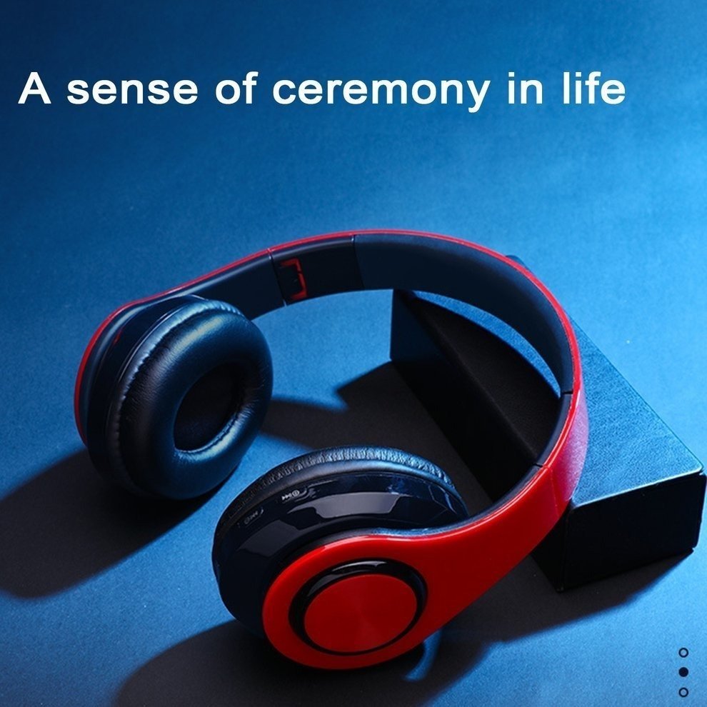 Fone De Ouvido Headset Sem Fio 5.0 Com Led Dobrável - Vermelho ...