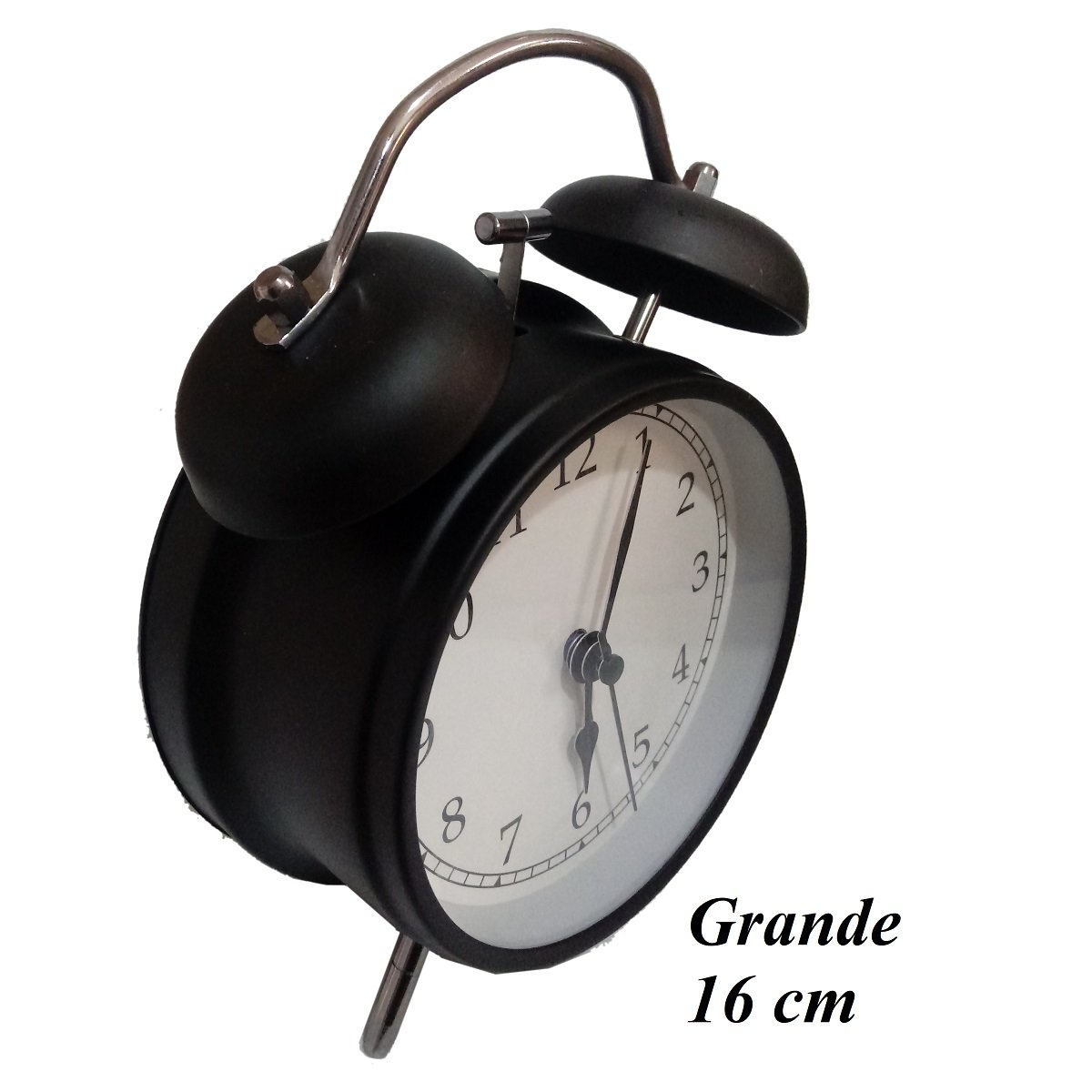 Relógio 2 Sinos Retro Antigo Despertador PRETO RUIKE PONTEIROS A2 ...