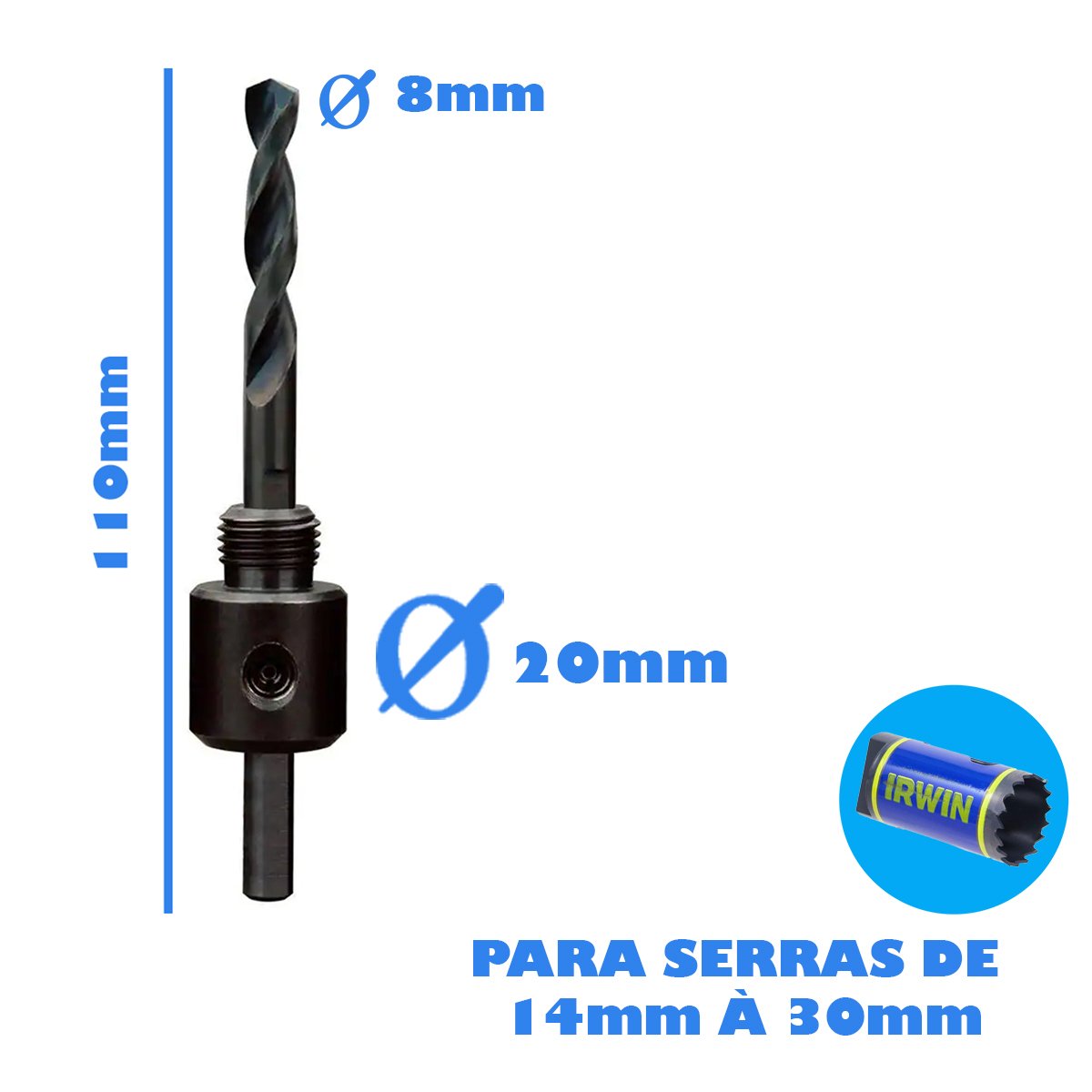 Mandril Standard Com Broca Piloto Para Serra Copo 5L 14-30mm ...
