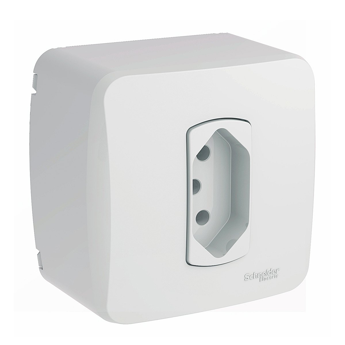 Caixa De Sobrepor 1 Tomada Branco 2P+T 10a 250v Schneider | MadeiraMadeira