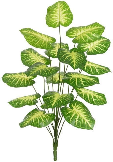 Planta Artificial Arvore Caladium Real Toque X18 Verde Creme 1m ...