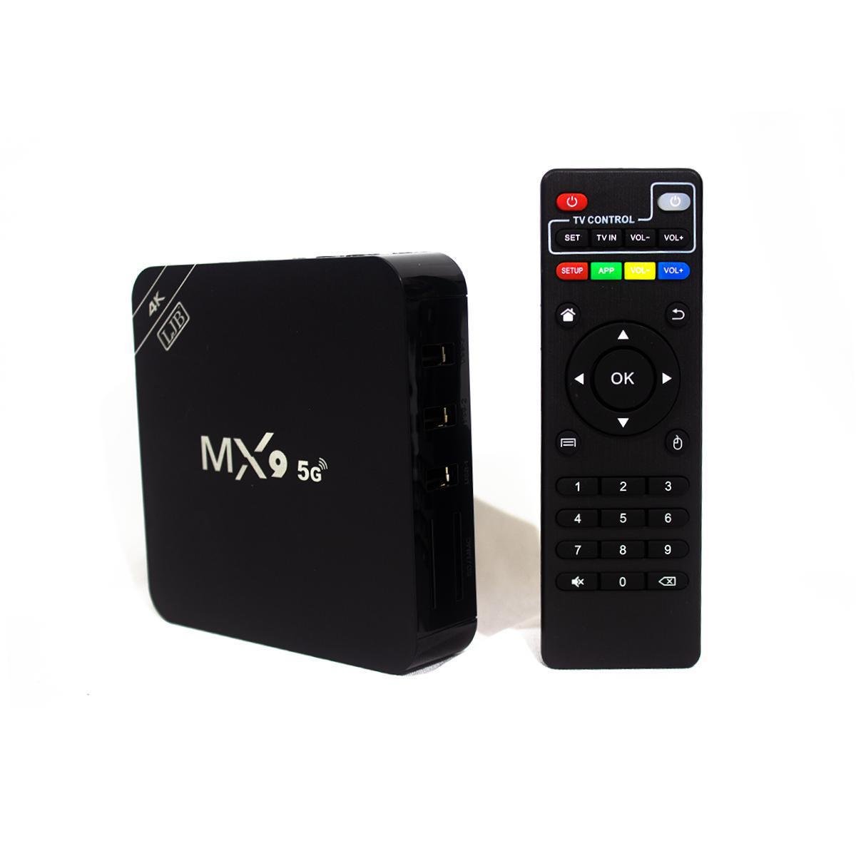 Conversor Smart Tv Box Mx9 4Gb Ram 64Gb Android 10.1 | MadeiraMadeira