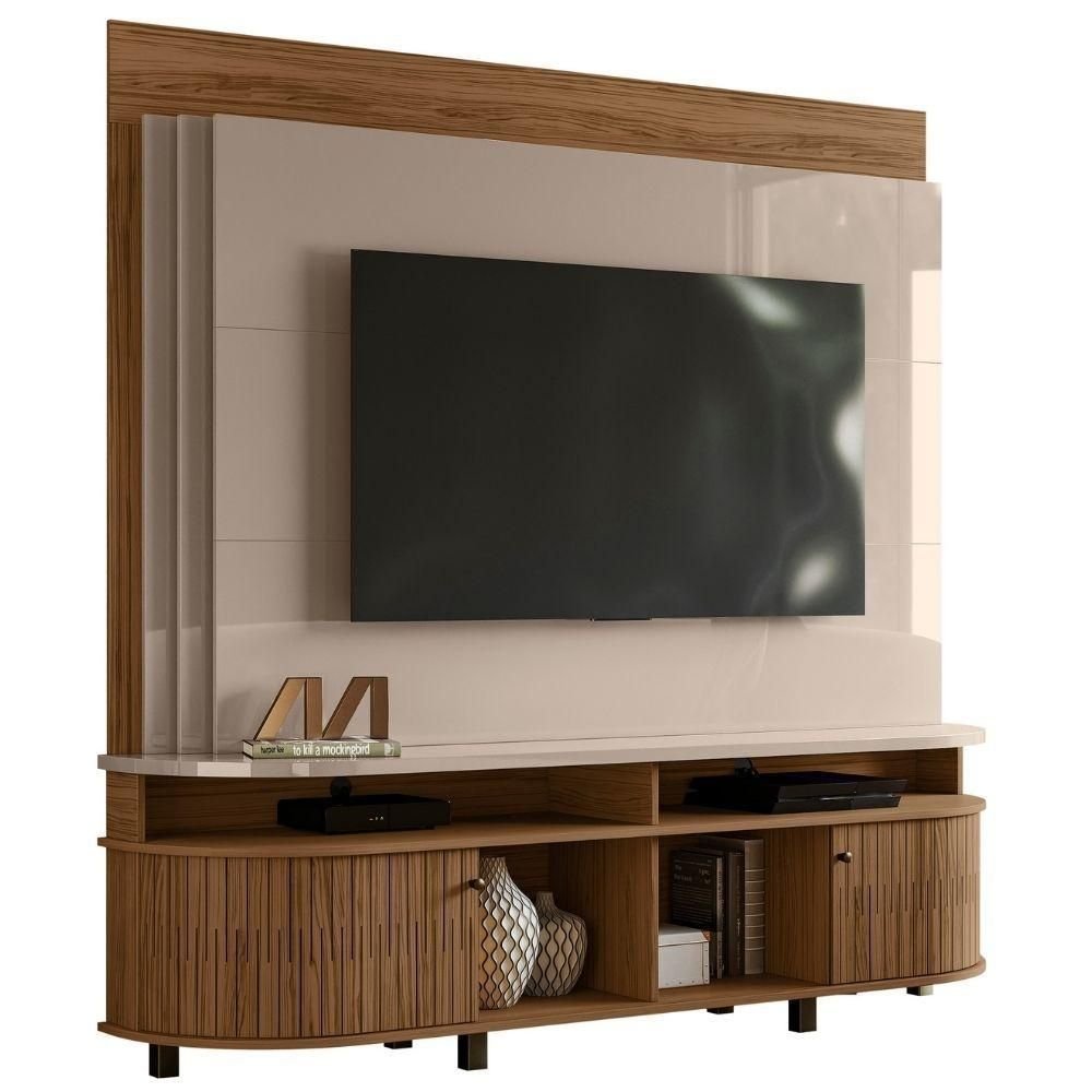 Estante Home para Tv 65 Polegadas Daytona Fendi Naturale Madetec ...