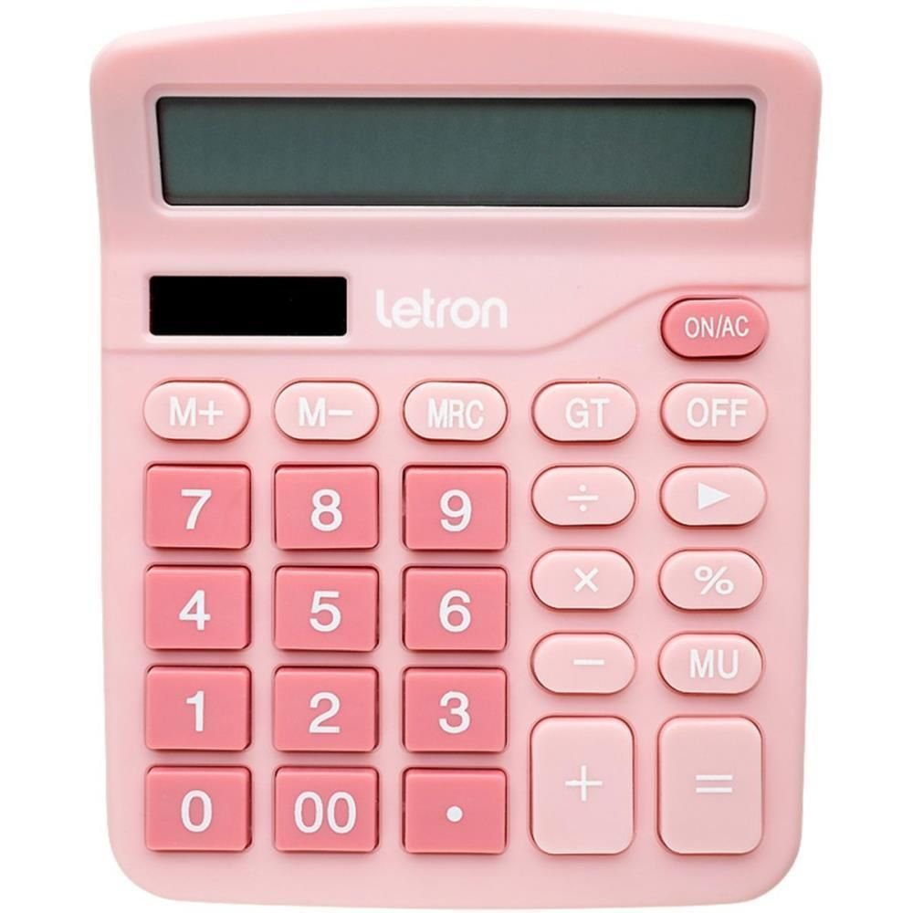 Calculadora de Mesa 12 Dig. Rosa Neo Solar | MadeiraMadeira