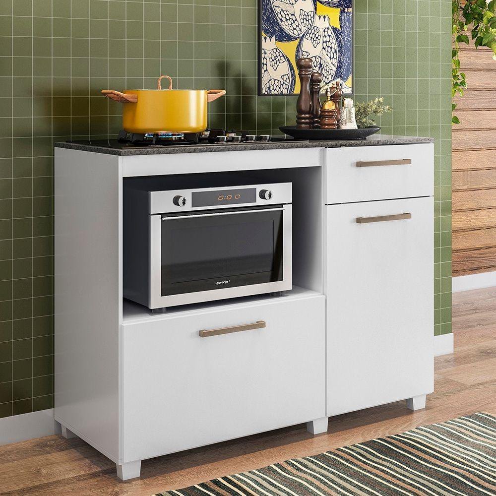 Kit Balcão de Cozinha com Cooktop 5 Bocas Ultra Chama e Forno Elétrico ...
