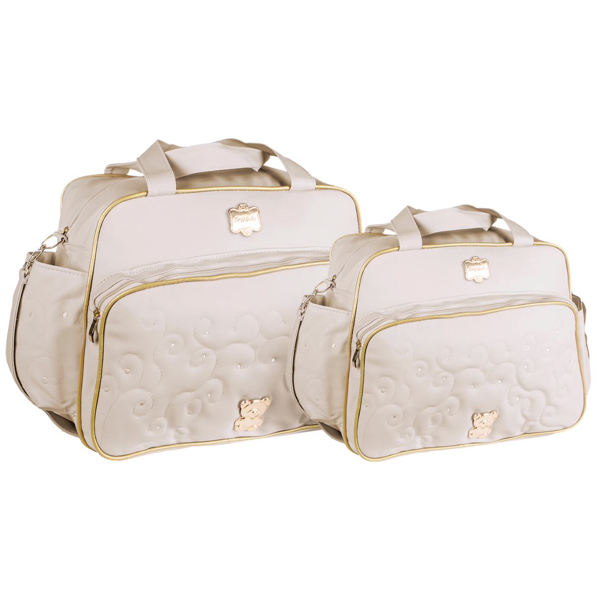 Kit Bolsas Maternidade Griff Baby Ursinho Bege | MadeiraMadeira
