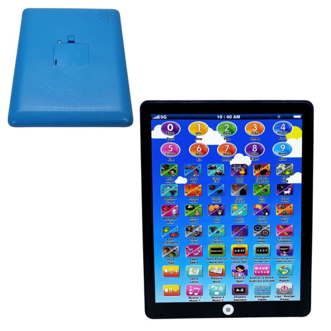 Tablet Infantil Interativo Bilingue Educativo Art Brink Azul ...