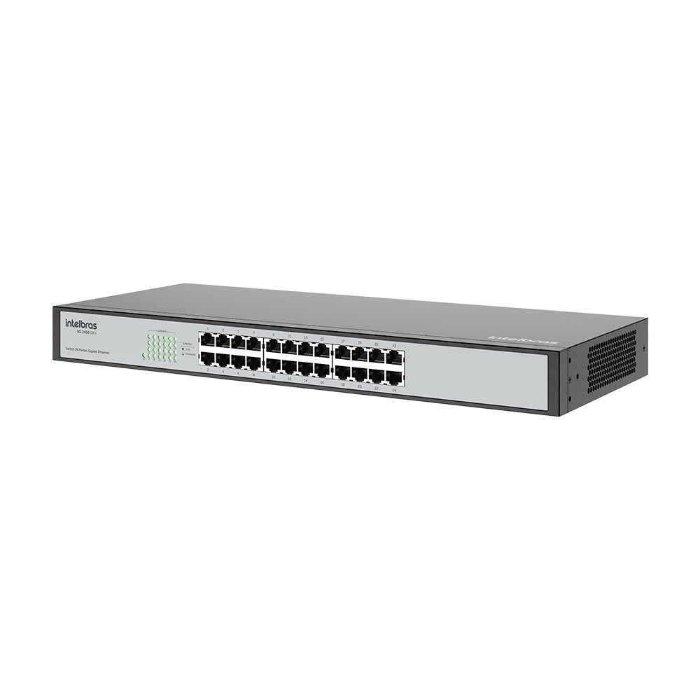 Switch Rack 24 Portas Gigabit SG 2400 QR+ Intelbras | MadeiraMadeira