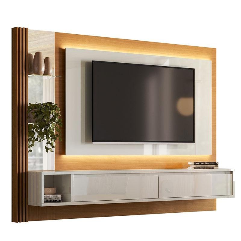 Painel Para TV 55 Polegadas Com LED 2.1 Moroni EAX Móveis Tauari/Off ...