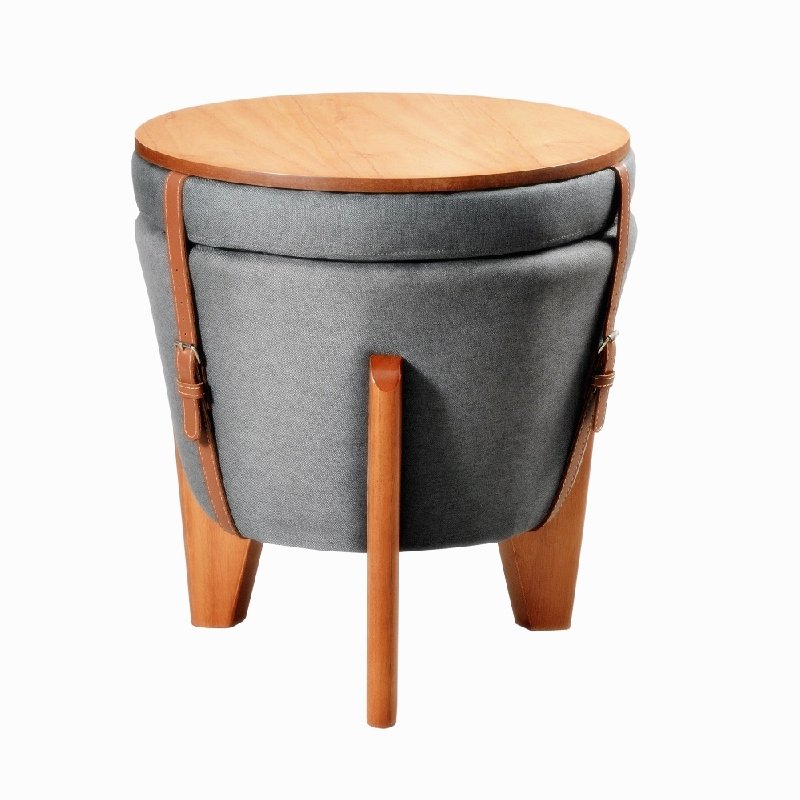 Puff Flex Zeus Linho Chumbo | MadeiraMadeira