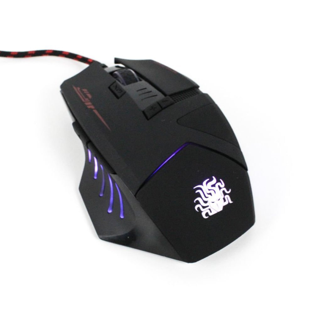 Mouse Gamer Nemesis Profissional com Macro 8 Botões Ergonômico LED 5 ...