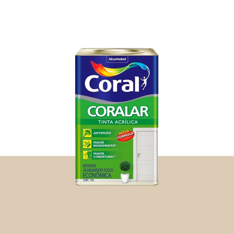 Tinta Acrílica Coralar Lata 18l - Coral - Areia | MadeiraMadeira