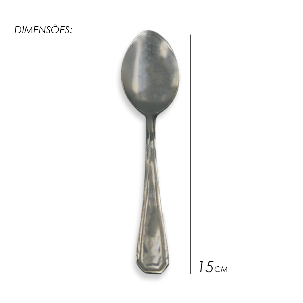 Kit Colher de Chá em Aço Inox 12 unidades | MadeiraMadeira