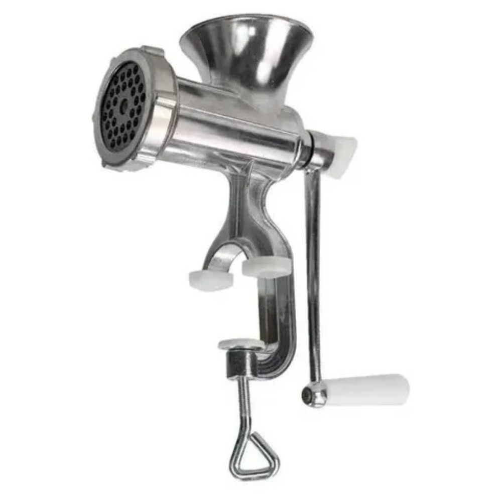 Moedor de carne Alumínio Premium Manual Nº8 com morsa | MadeiraMadeira