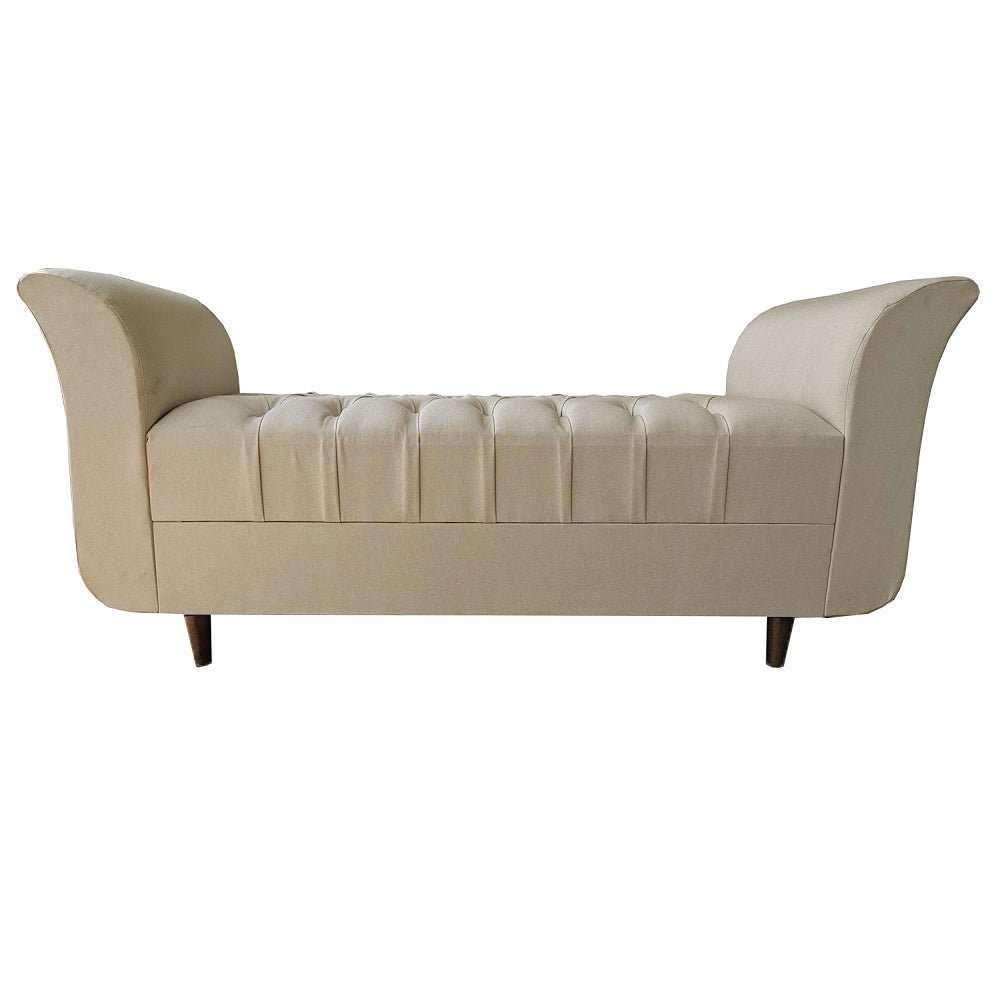 Recamier com Braço Bege Linho King 180 | MadeiraMadeira