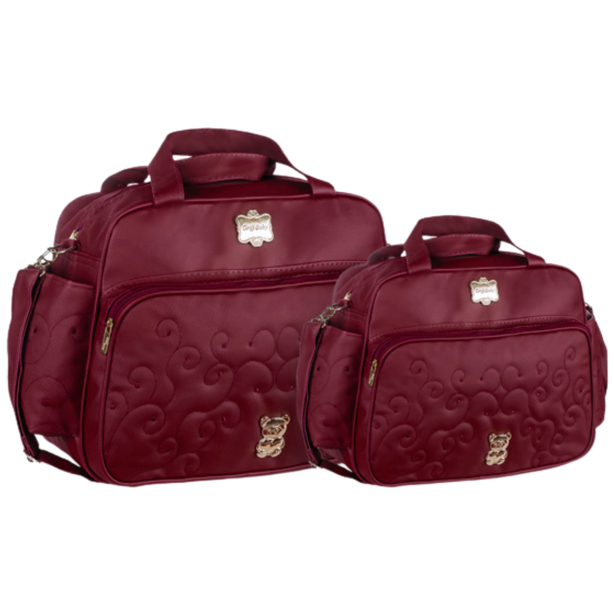 Kit Bolsas Maternidade Griff Baby Ursinho Vinho | MadeiraMadeira