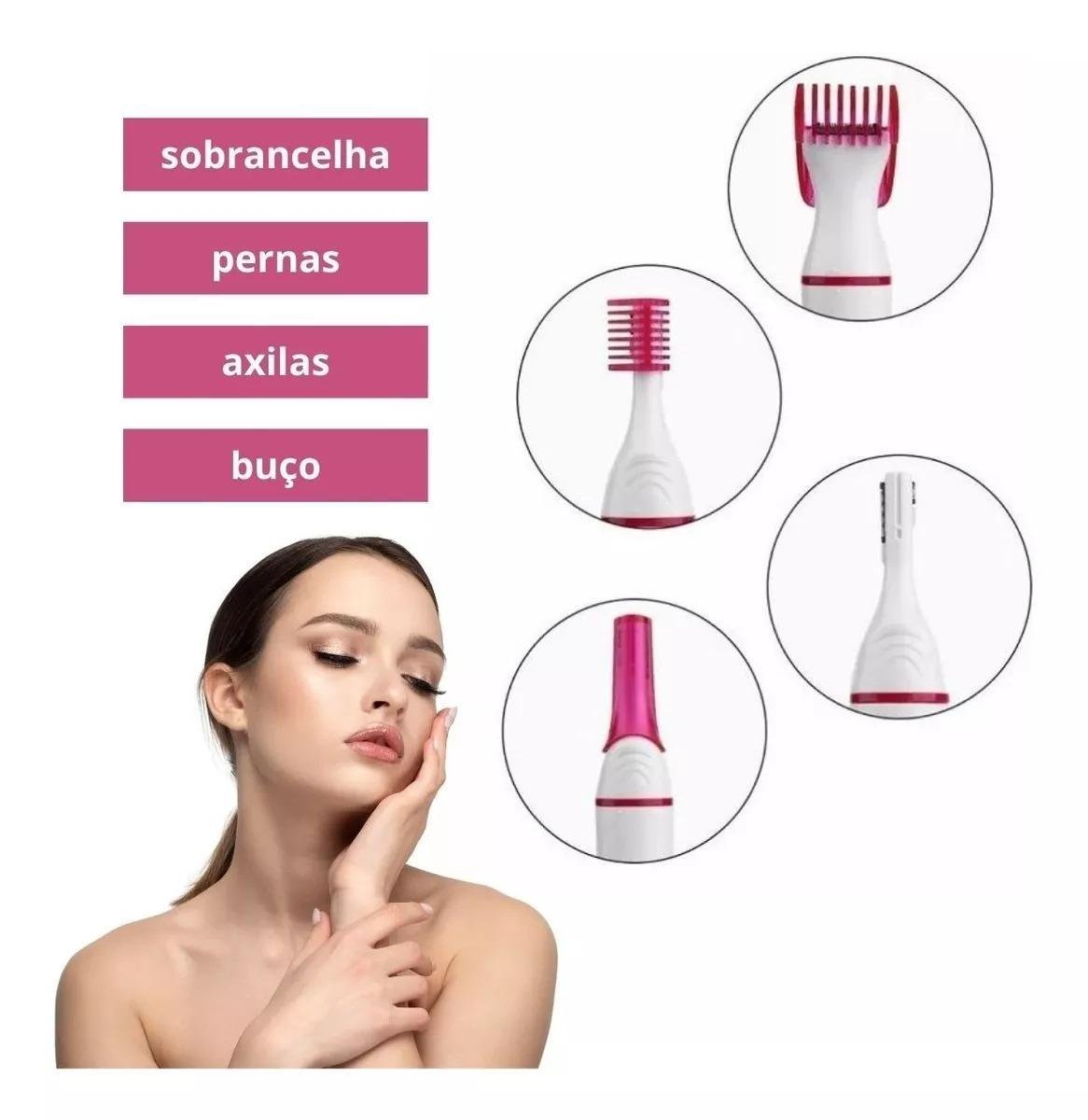 Depilador Portátil Recarregável Sensitive Aparador de Pelos ...
