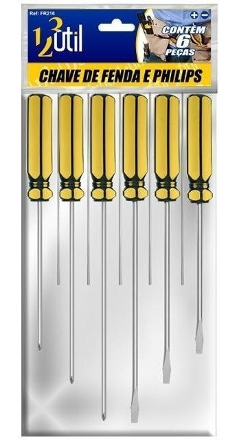 Chaves Philips E Fendas Kit Com 6 Unidades Ferramentas Casa ...