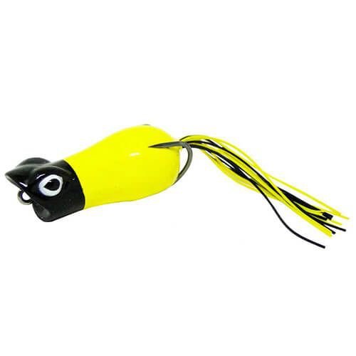 Isca Artificial Yara Crazy Popper Tamanho 6cm 13g - Cor Preto e Amarelo ...