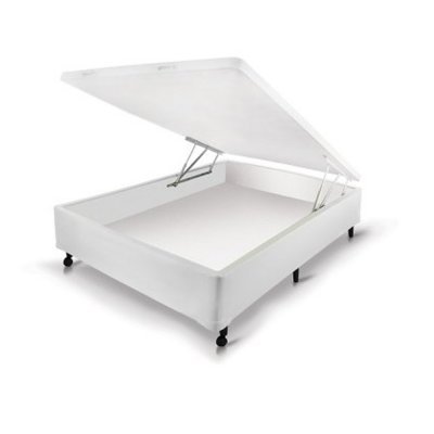 Box Baú Castor Casal Branco 138x188x35cm | MadeiraMadeira