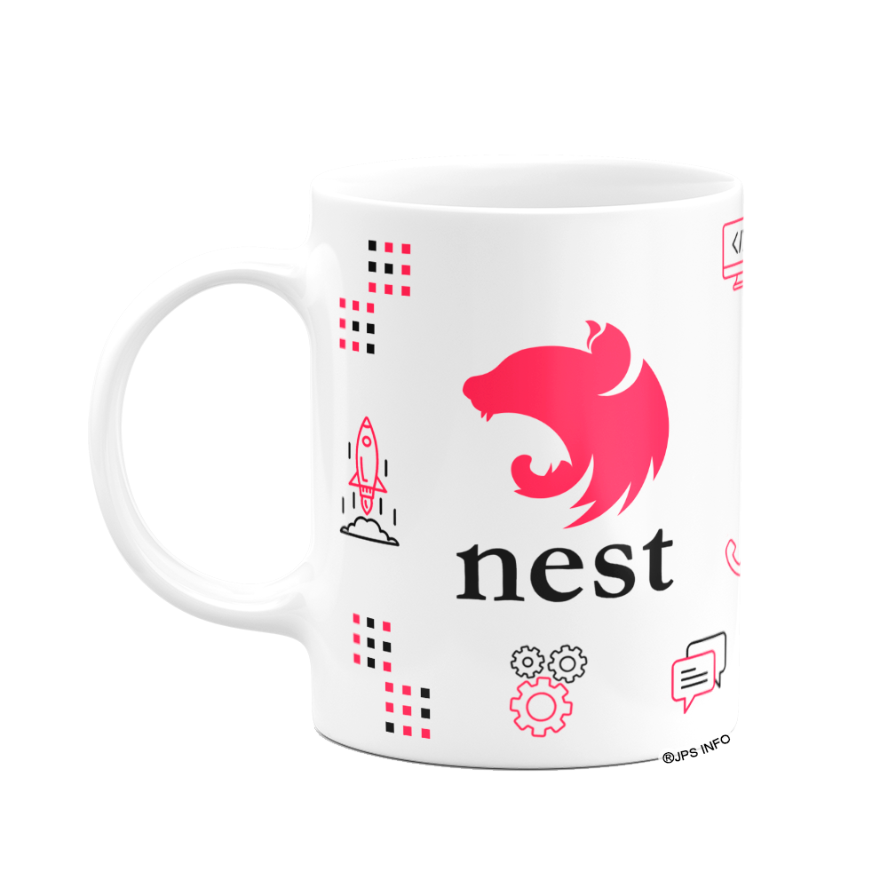 Caneca Dev - Nest Js - Branca | MadeiraMadeira